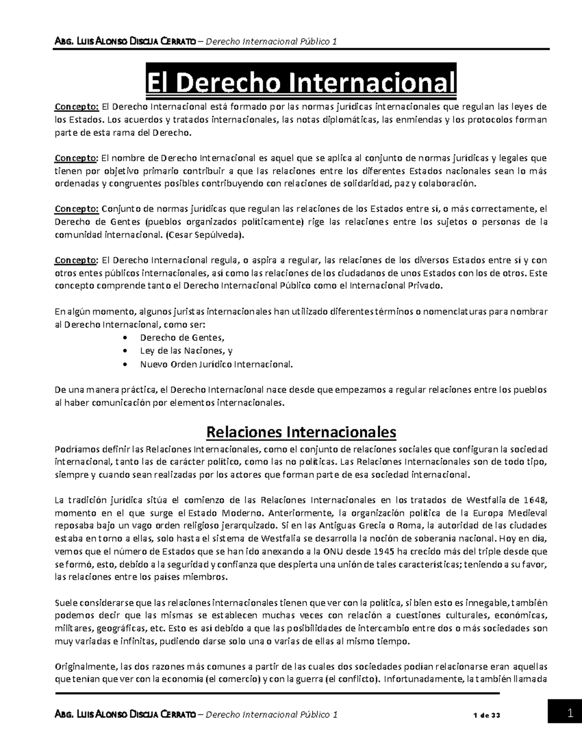Material de Estudio: Derecho Internacional DIP1 - Primer Parcial - Studocu