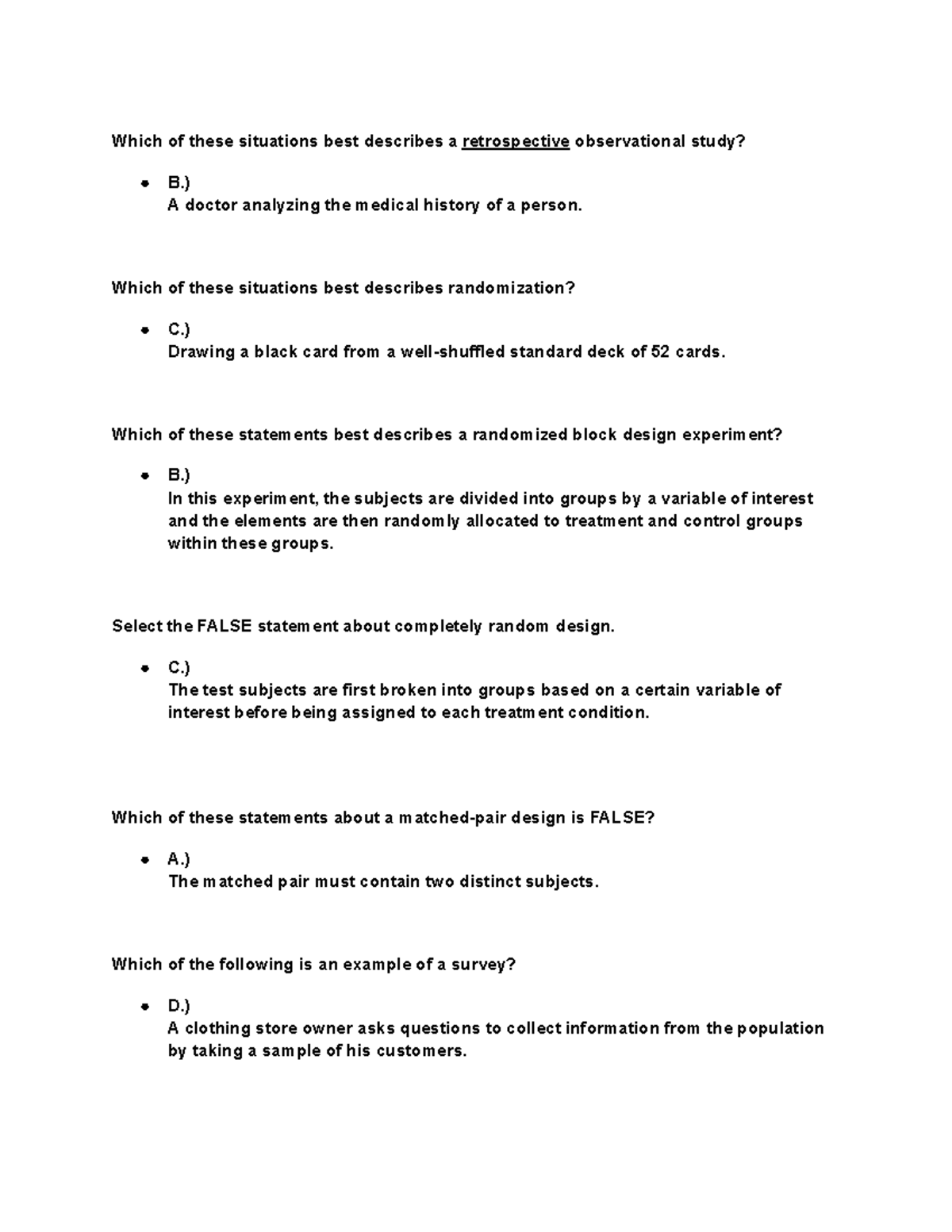 Sophia introduction to statistics unit 1 challenge 3 - Which of these ...
