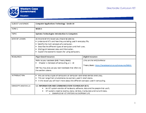 [Solved] Two green computing questions - Computer Applications Technology - Studocu