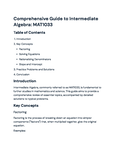 MAT 1033C - Valencia College - Intermediate Algebra - Studocu
