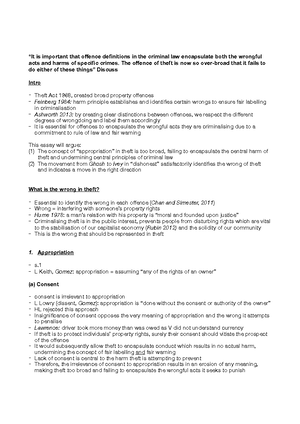 [Solved] explain case and outcome of r v palmer - Criminal Law - Studocu