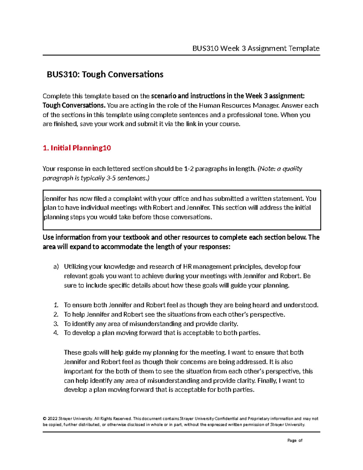 BUS310 Week 3 Assignment: Tough Conversations Insights - Studocu