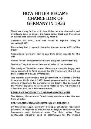 Edexcel GCSE History Paper 3: Weimar & Nazi Germany Exam Guide 2024 ...