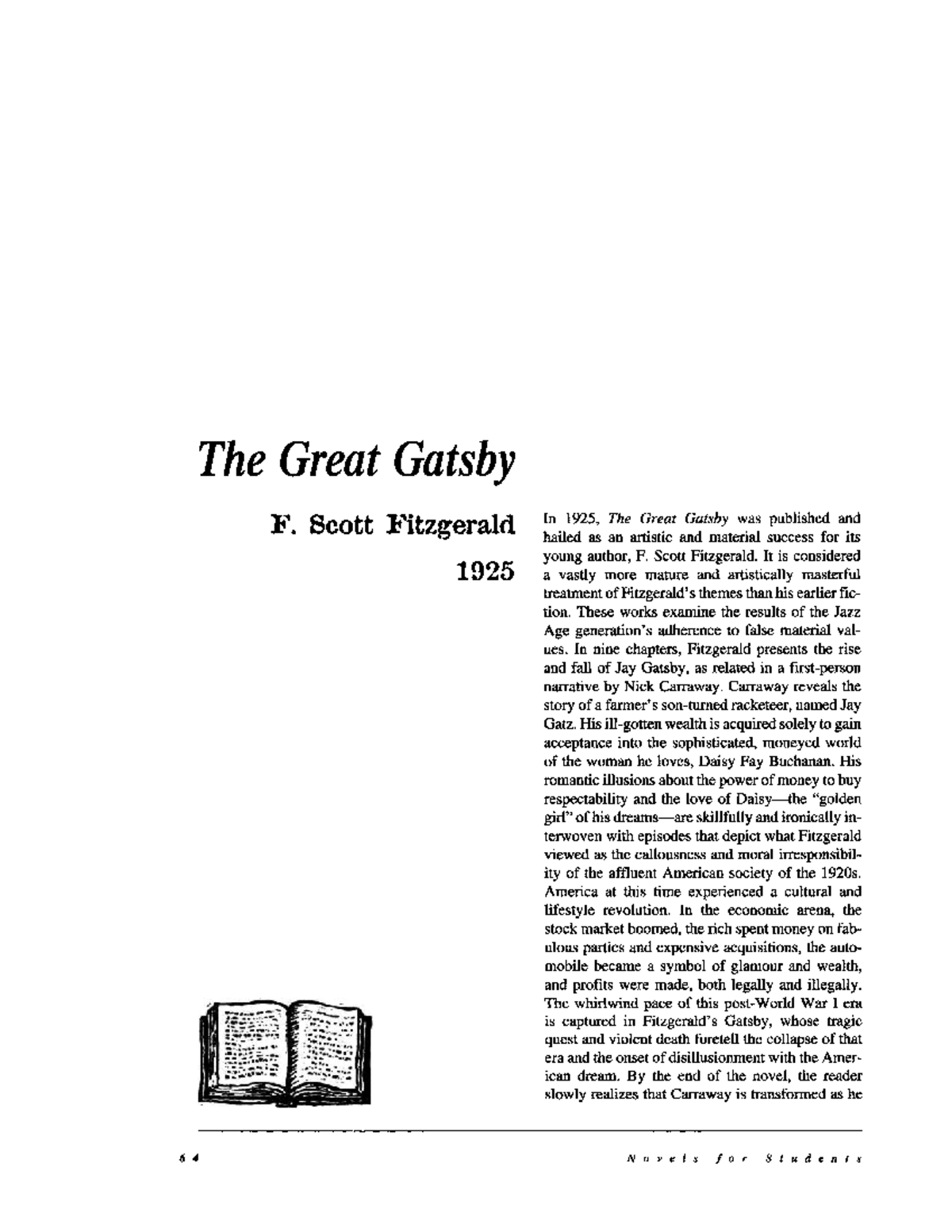 The Great Gatsby (ENG 101) - Analyzing Themes and Characters in ...
