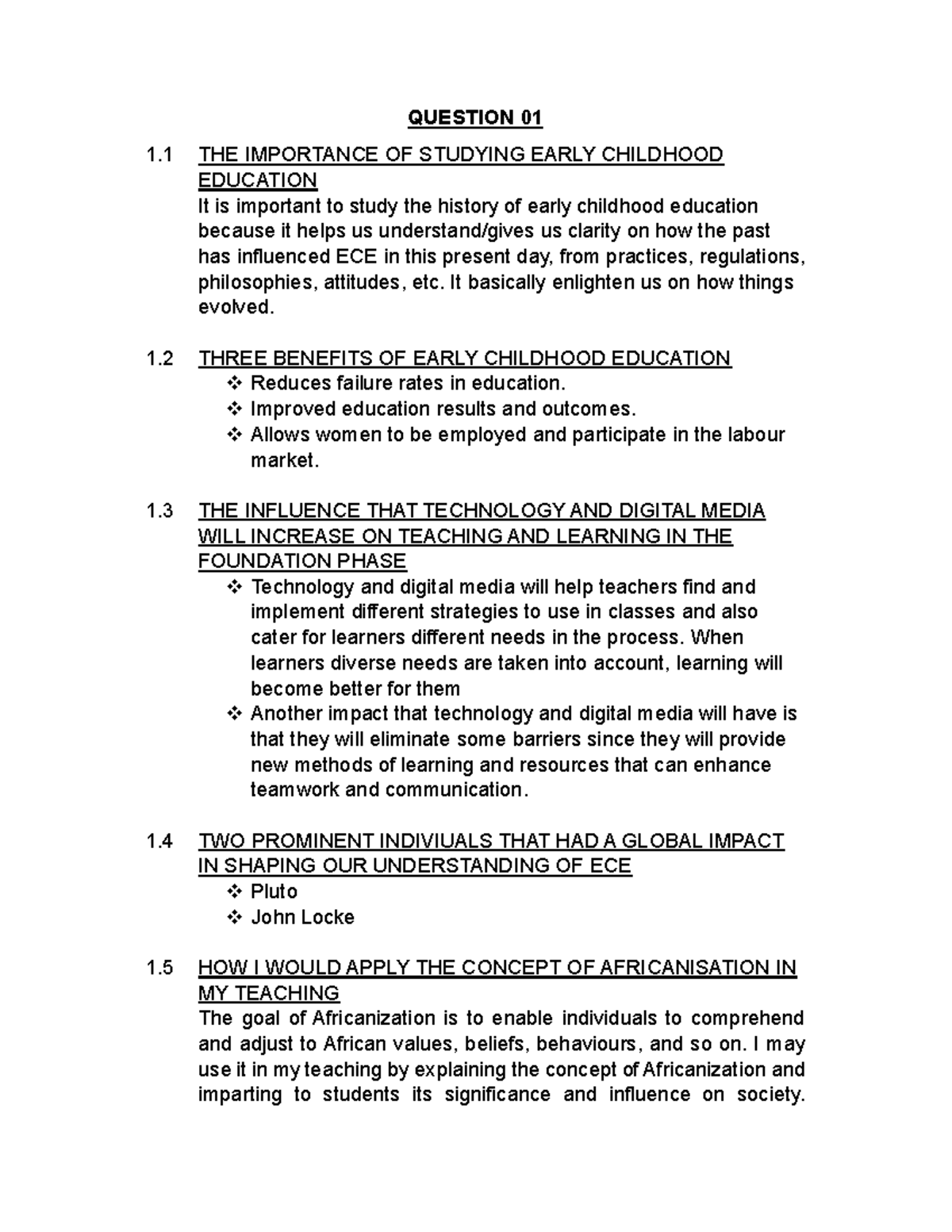 HED2601 - Assignment 02: Exploring Early Childhood Education Insights ...