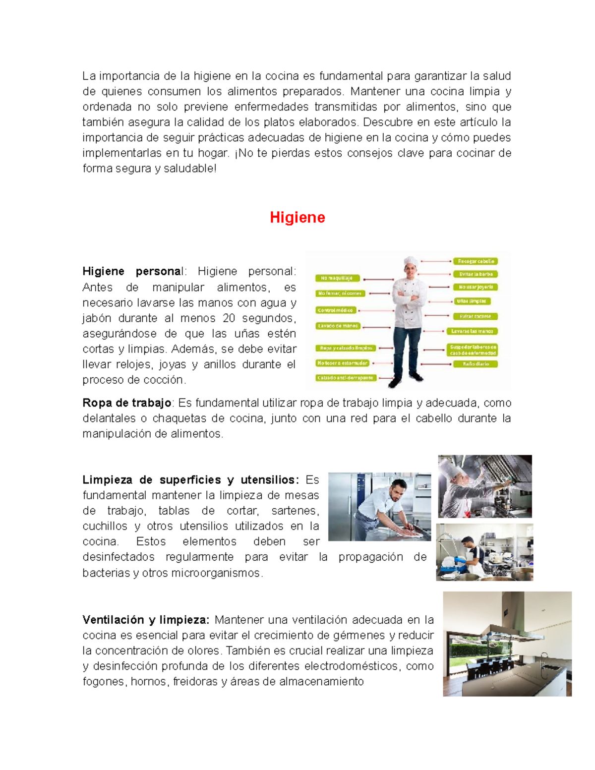 Higiene en la cocina: prácticas esenciales para la seguridad ...