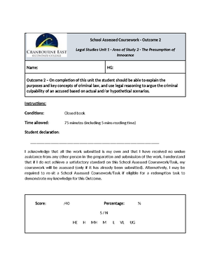 Unit 1 Practice Exam Questions - LEGAL STUDIES UNIT 1 Legal Studies ...