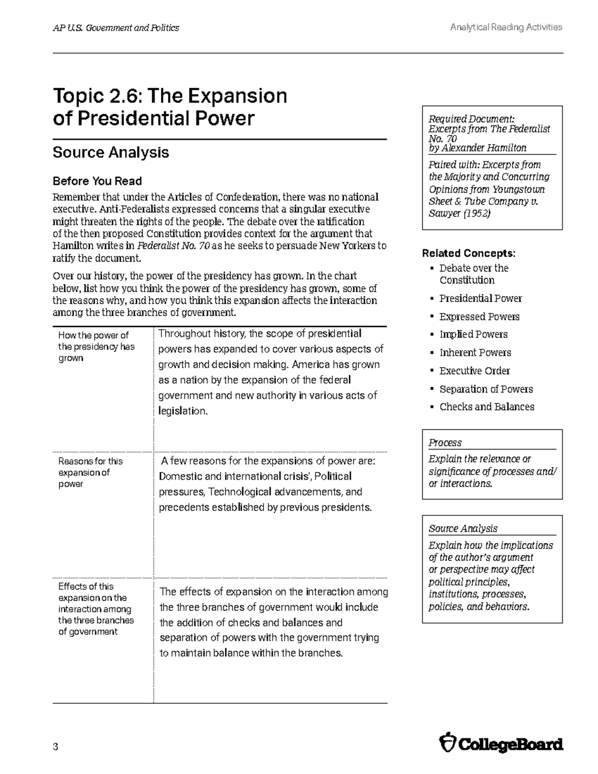 Kami Export - Topic 2.6 Expansion of Presidential Power Insights - Studocu