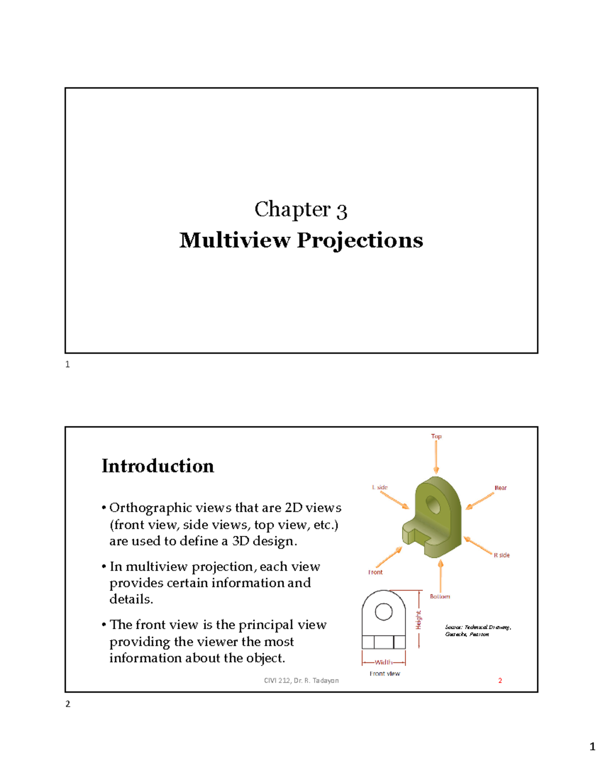 CIVI 212 - Chapter 3: Overview of Multiview Projections - Studocu