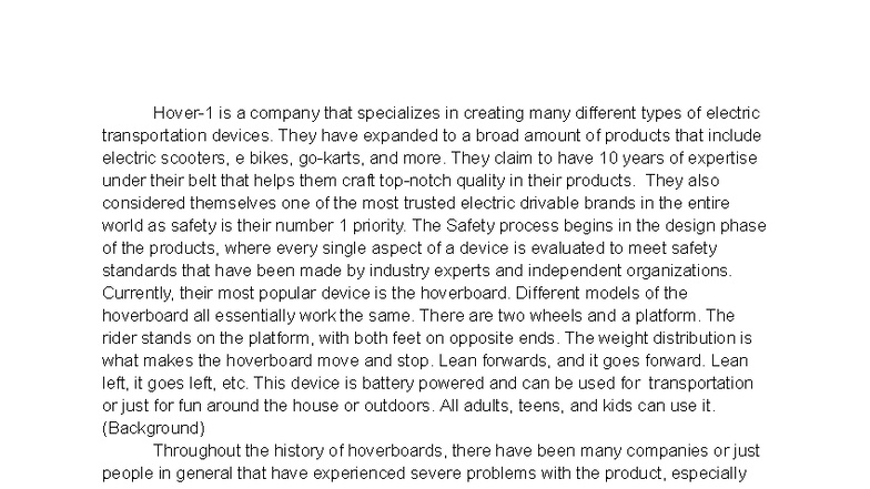 Quality Control & Assurance in Electric Transportation Devices - Studocu