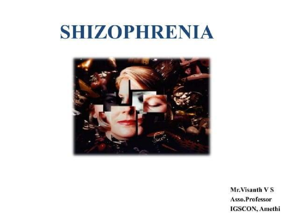 F20 Schizophrenia: Overview, Symptoms, and Classification Notes - Studocu