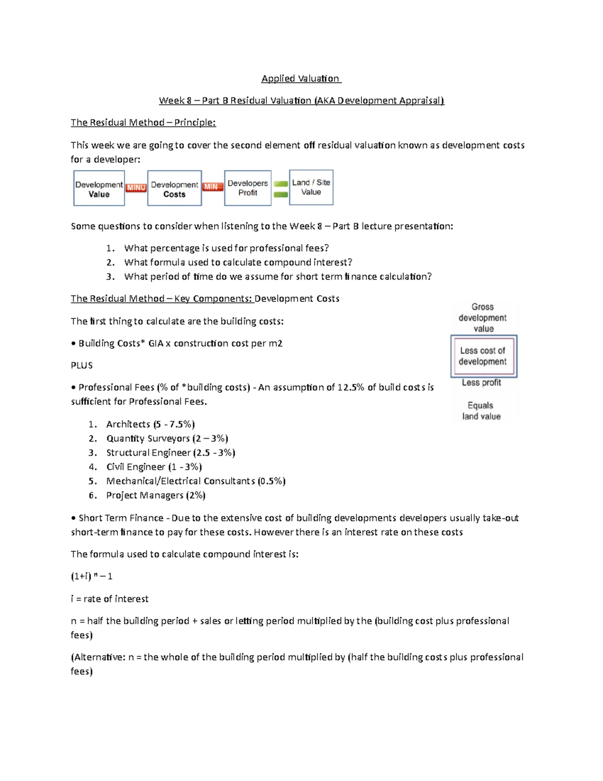 (Part A) - Traditional Investment Valuation Introduction to Term ...