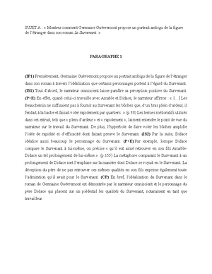 [Solved] Dans le roman Le Survenant pourrais tu me trouver deux passage ou - littérature et ...