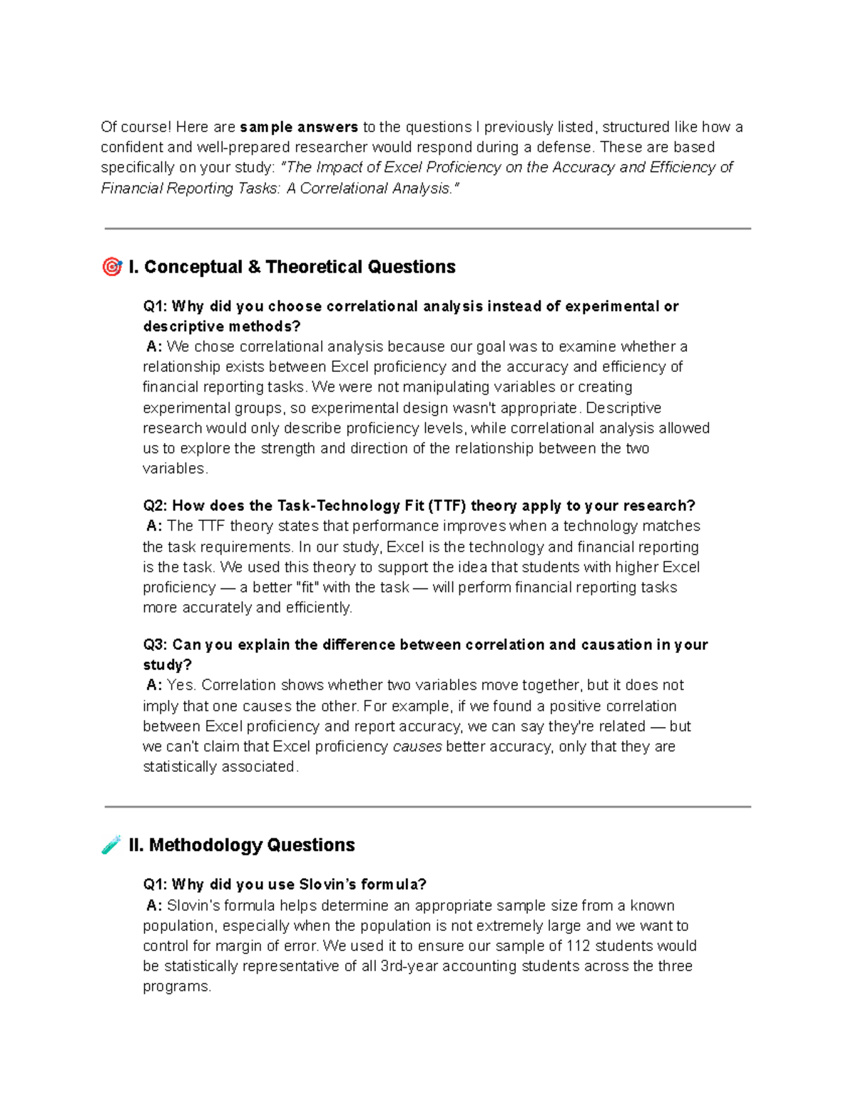 Impact of Excel Proficiency on Financial Reporting Tasks: Q&A for ...