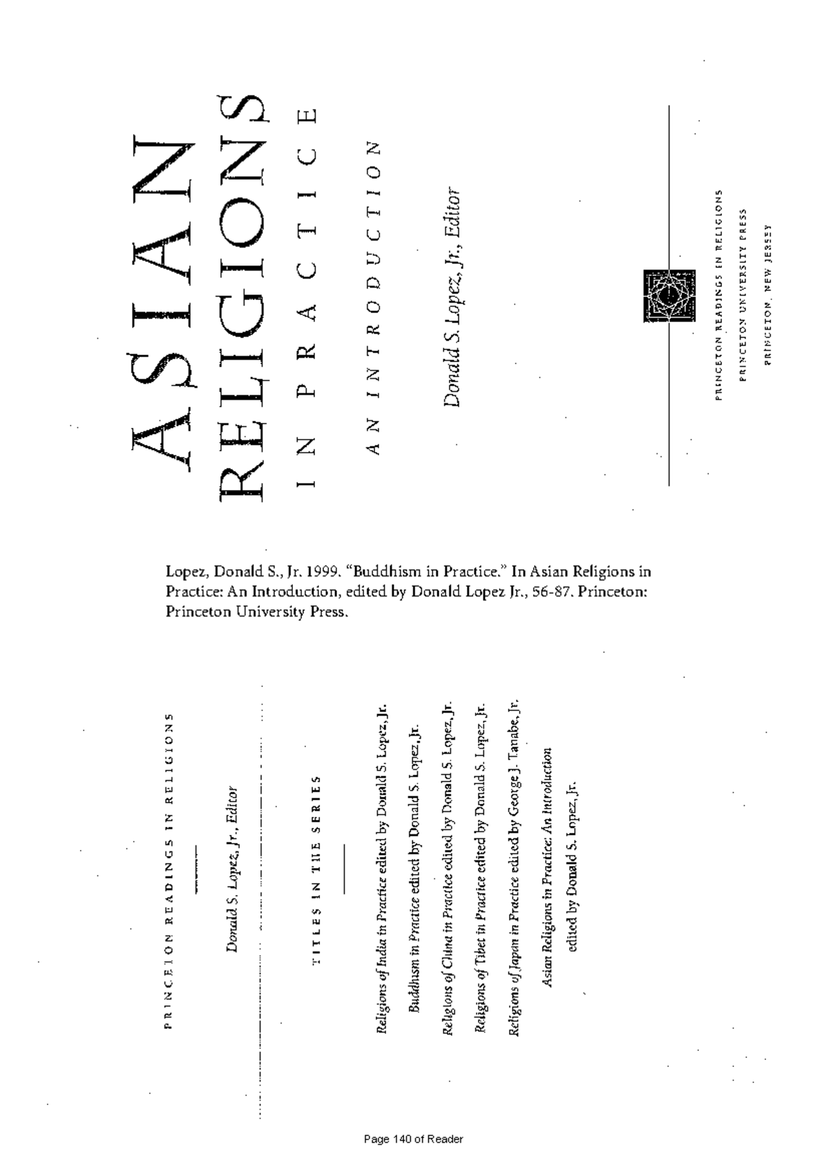Buddhism in Practice: Insights from Asian Religions (Course Code ...