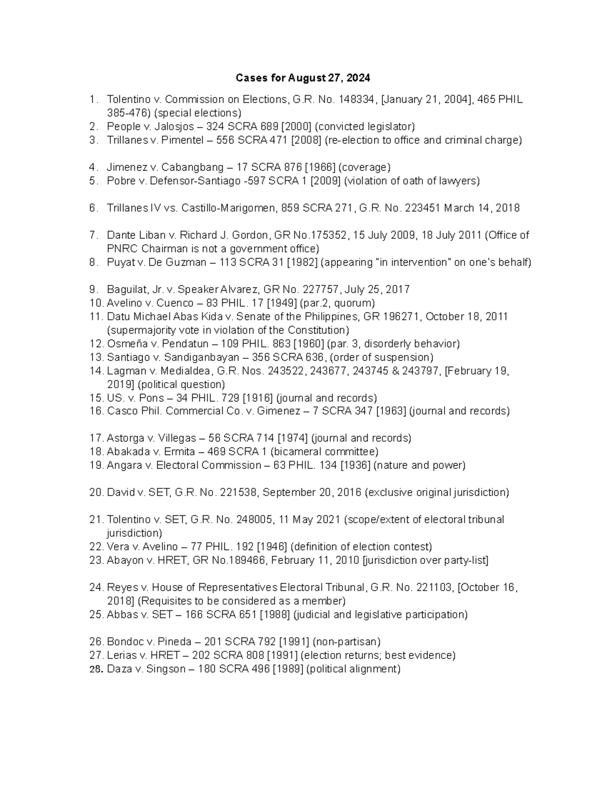 Legal Cases Overview for August 27, 2024: Key Decisions and ...