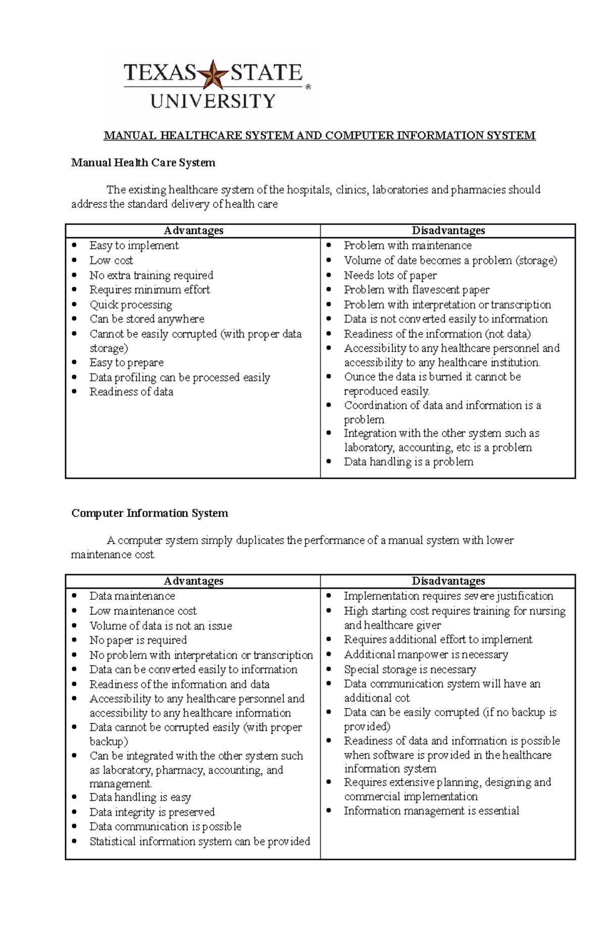 Manual health care system - MANUAL HEALTHCARE SYSTEM AND COMPUTER ...