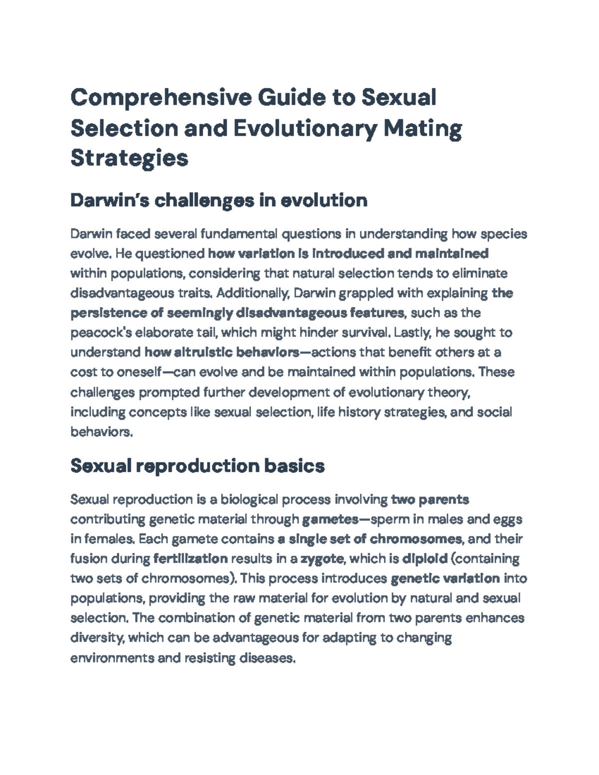 Comprehensive Guide to Sexual Selection & Evolutionary Mating ...