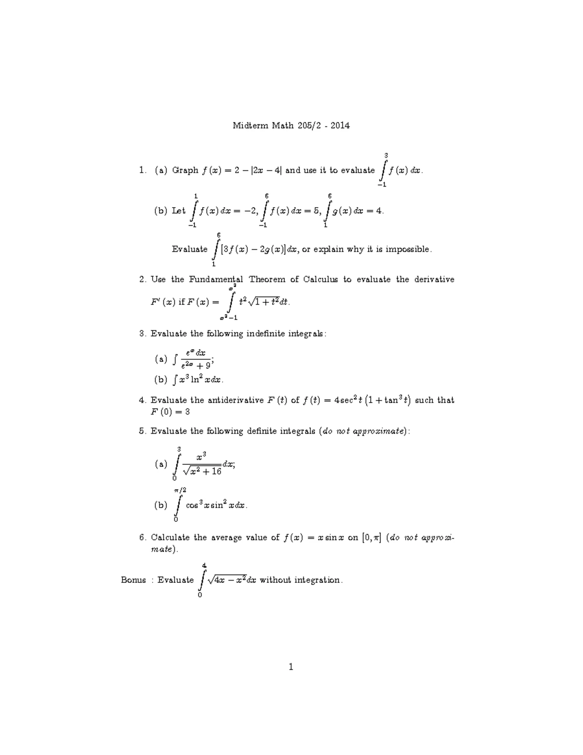 MATH 205 Lecture Notes: Essential Concepts for Midterm Exam Prep - Studocu