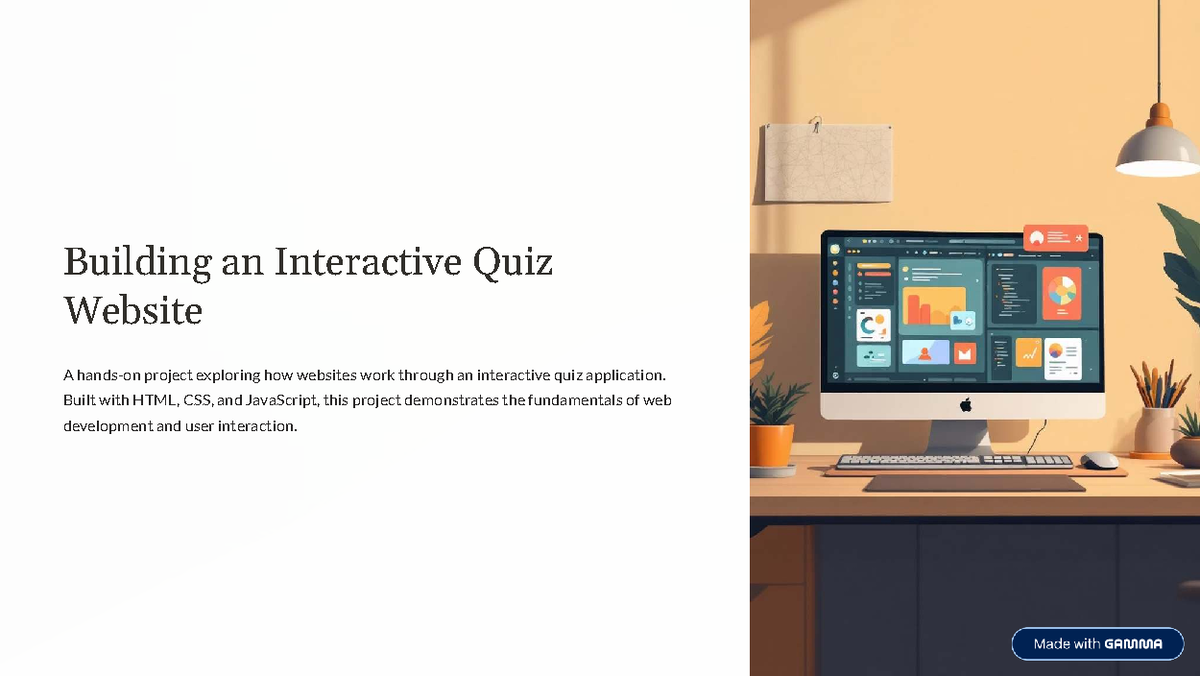 CS101: Building an Interactive Quiz Website Project Overview - Studocu