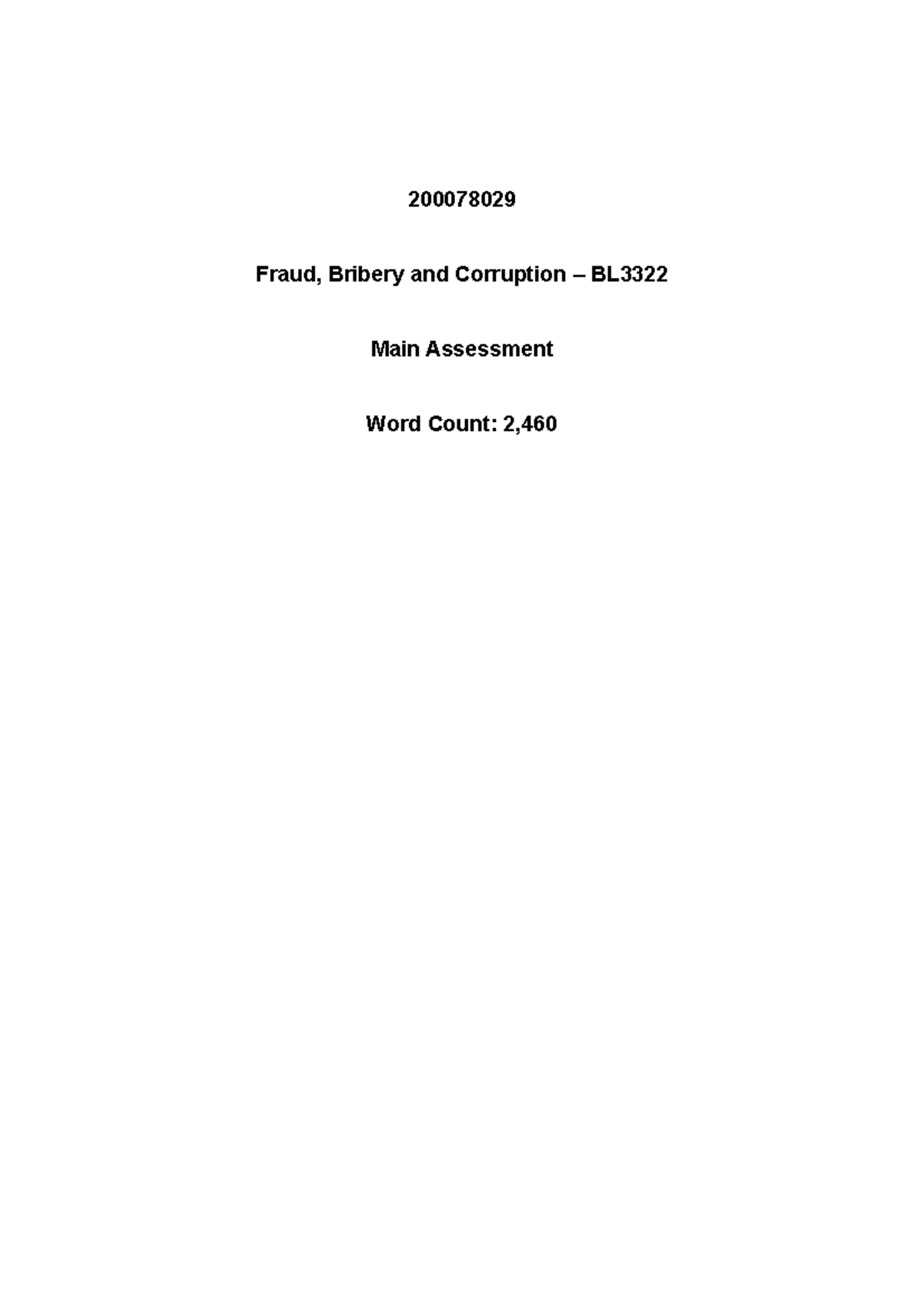 Fraud Summative Main Assignment Mini Dissertation - Alternative Fraud ...