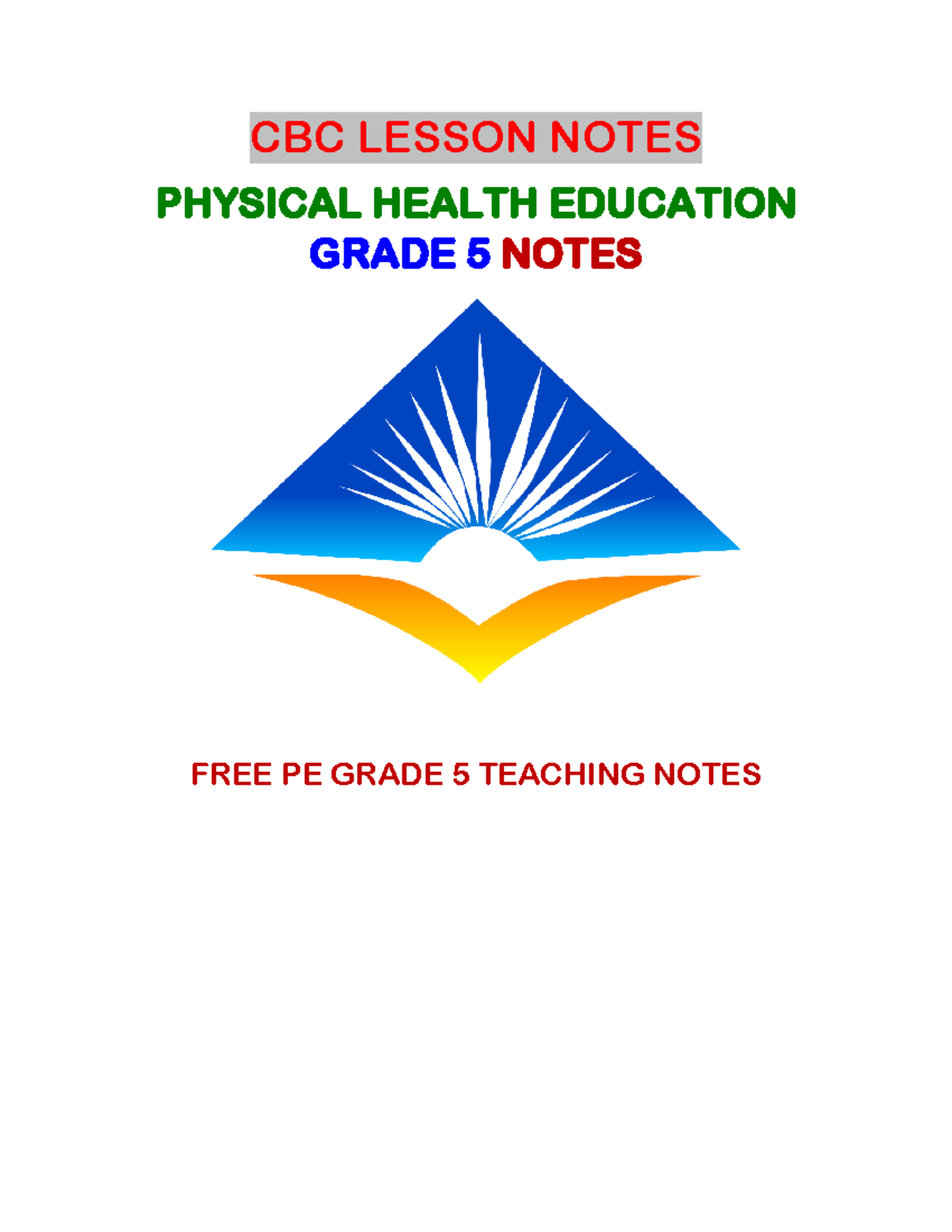 PE Grade 5 Notes: Comprehensive Guide to Physical Education Skills ...