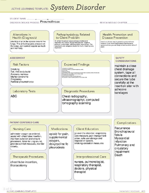 Ati system disorder - sickle cell - ACTIVE LEARNING TEMPLATE: System ...