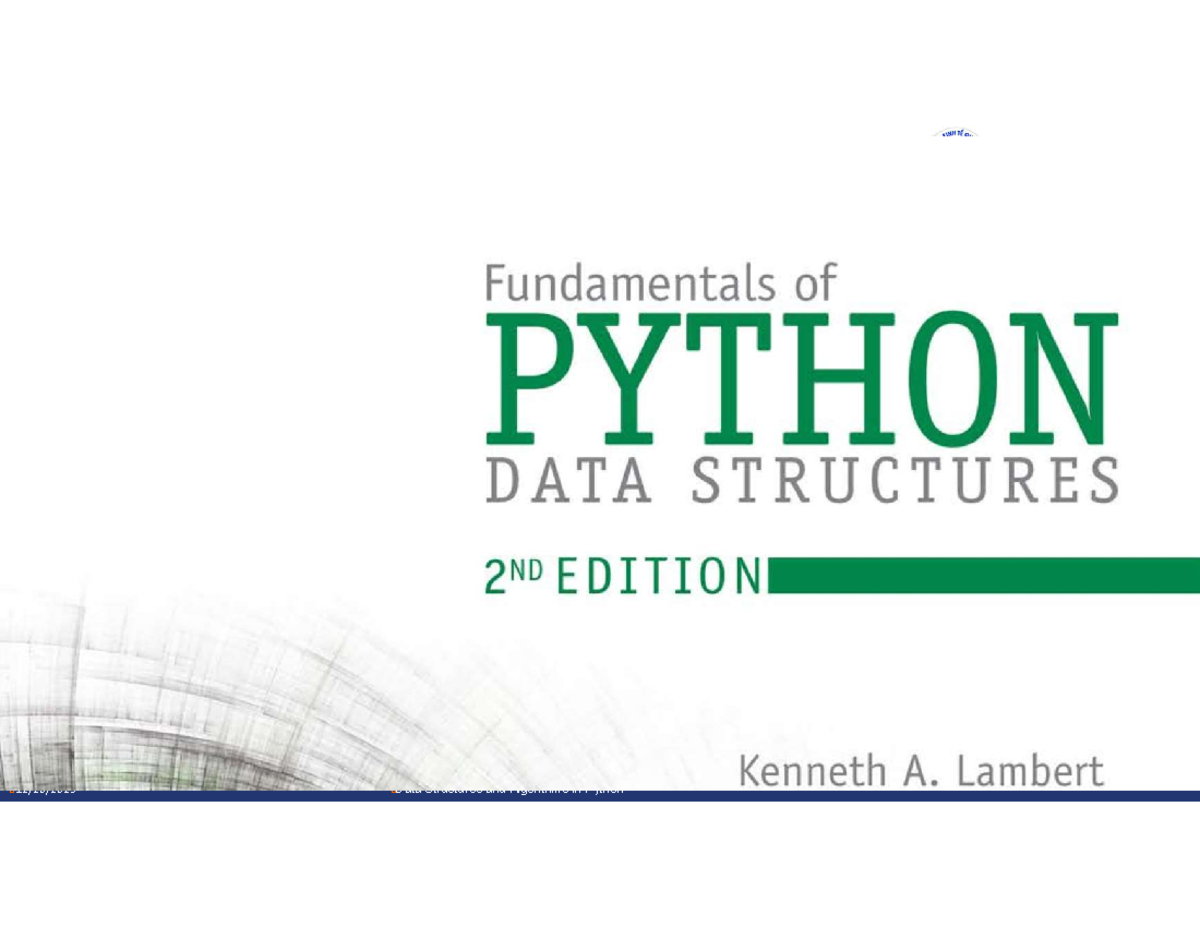 Database Systems (MFE): Chapter 3 - Algorithm Analysis in Python - Studocu