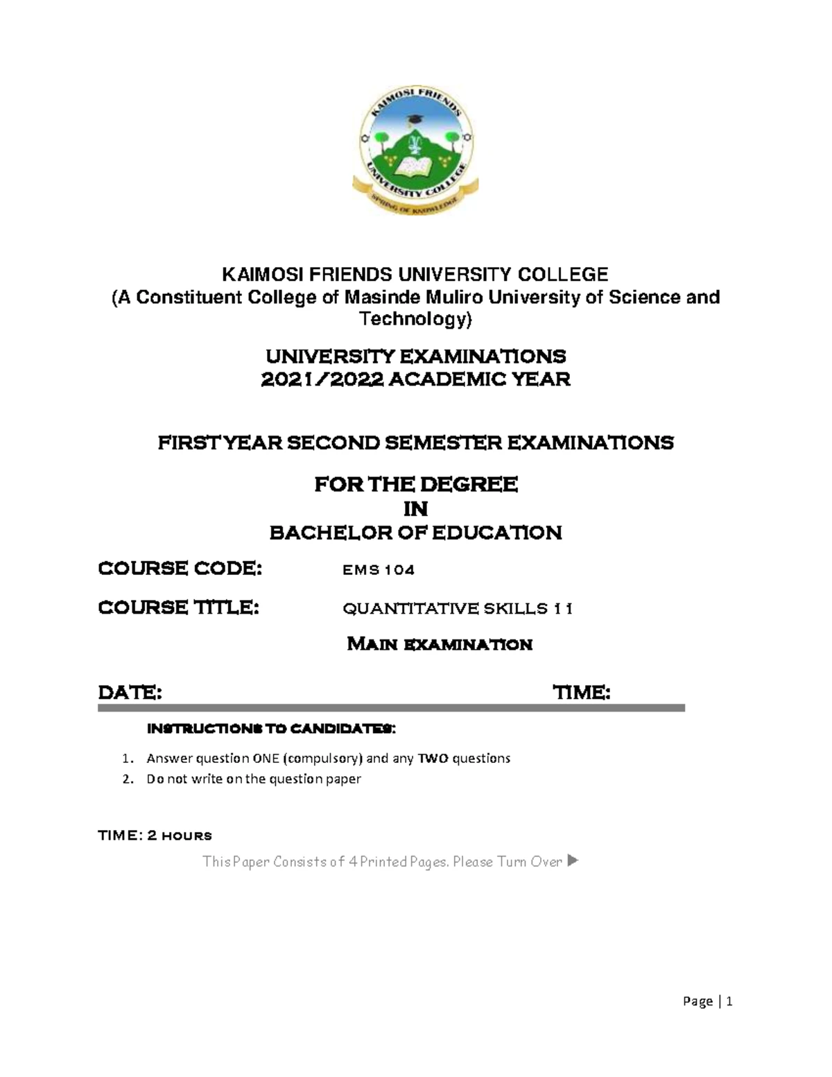 CIT 104: Comprehensive Notes on Quantitative Skills and Finance - Studocu