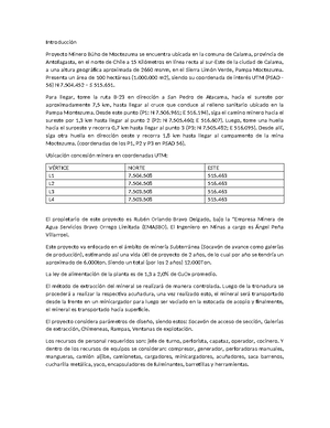 Evaluación de legislación minera medioambiental - Técnico de nivel superior - Studocu