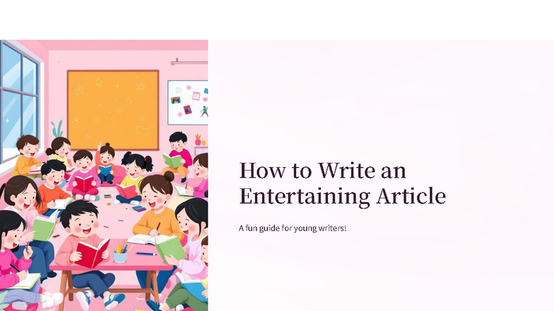 How to Write an Entertaining Article: A Fun Guide for Young Writers ...