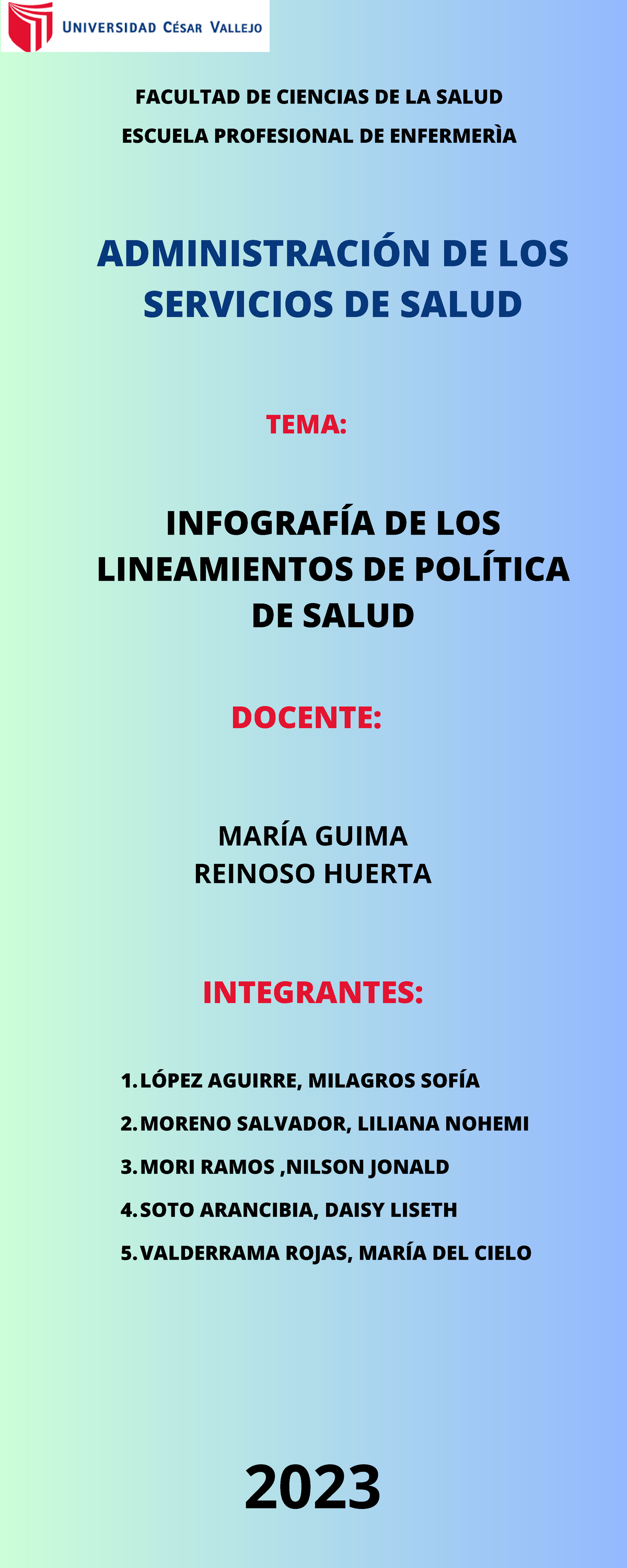 Infografía de Lineamientos de Política en Salud - FAC. CIENCIAS DE LA SALUD - Studocu