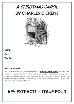 PDF Key Extracts - Stave One - A CHRISTMAS CAROL BY CHARLES DICKENS ...