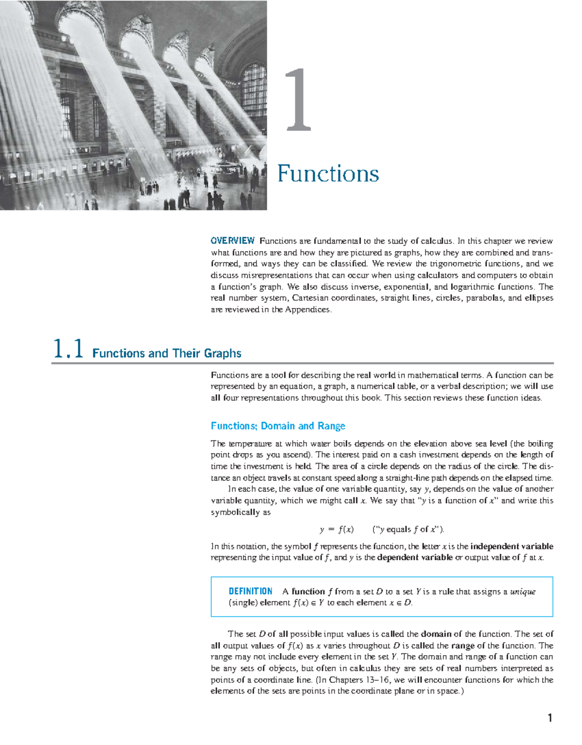 Thomas Calculus: Functions Overview and Key Concepts - Studocu