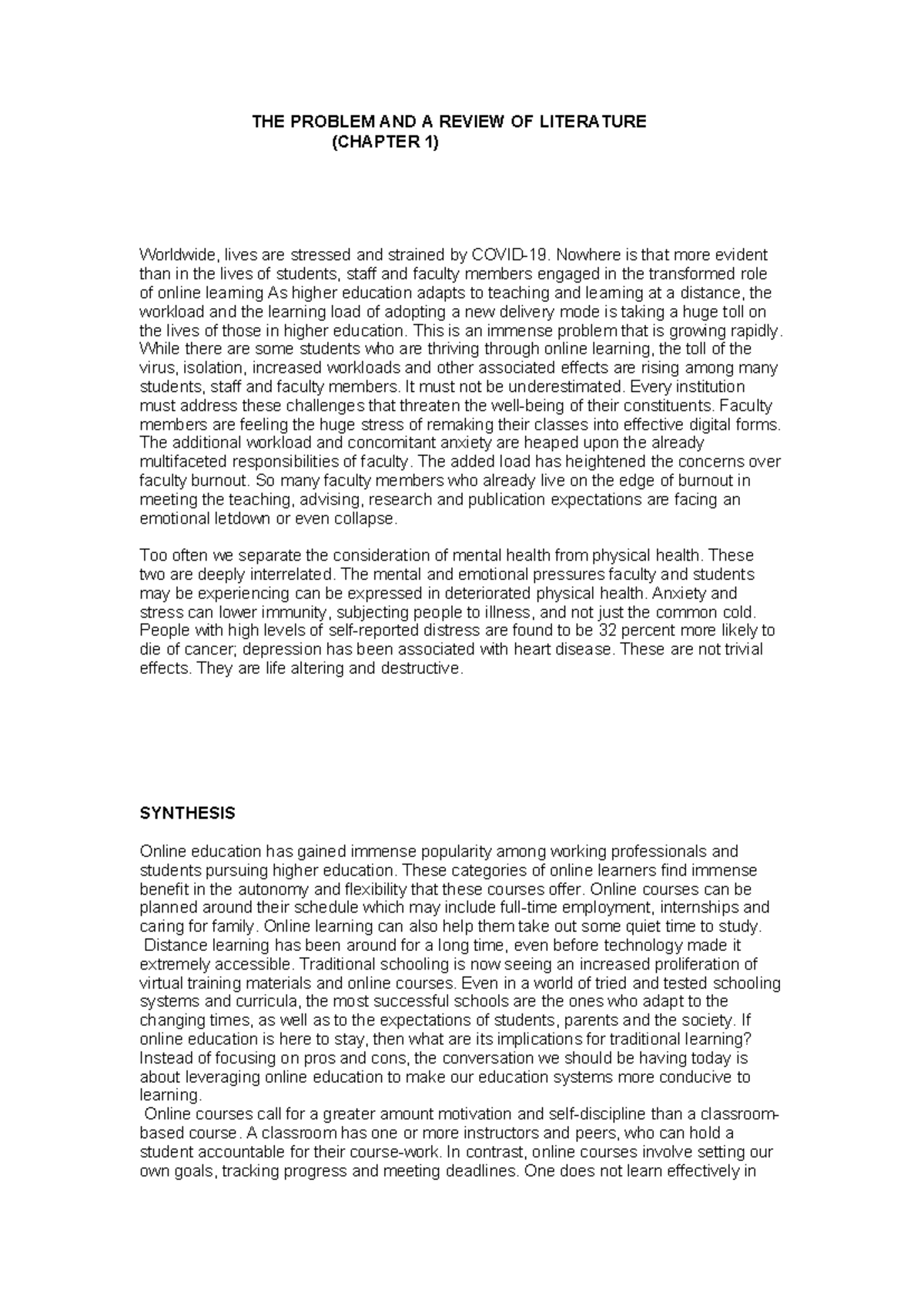 The-problem-and-a-review-of-literature- Chapter-1 - THE PROBLEM AND A ...