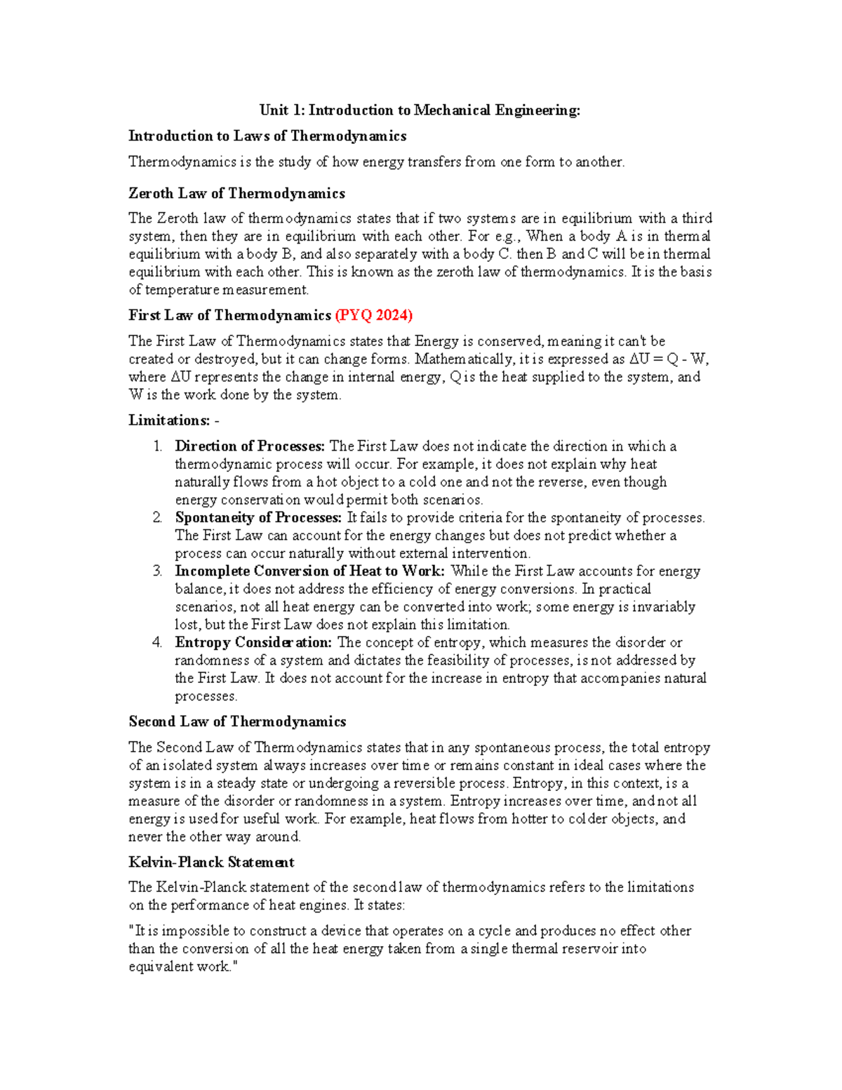 Module 4: Intro to Thermodynamics in Mechanical Engineering (ME 101 ...