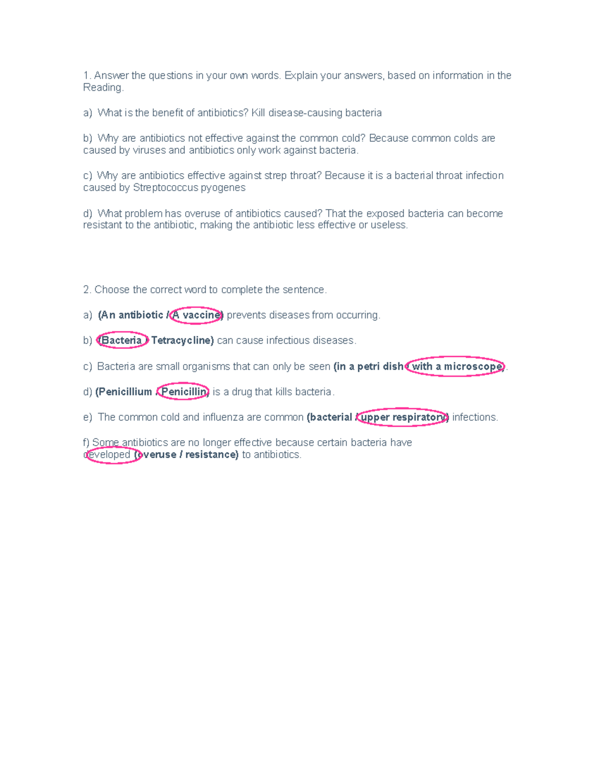 Antibiotics - Tarea: Understanding Benefits and Resistance - Studocu