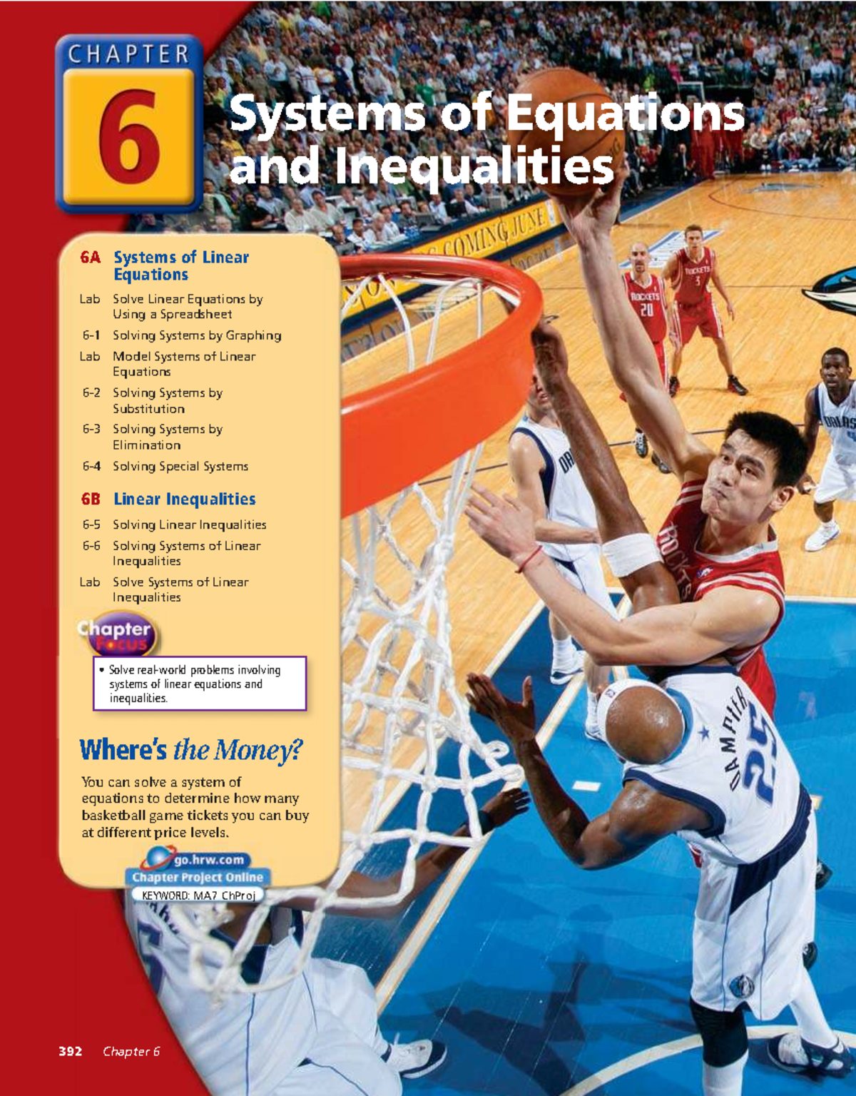 MA7 ChProj 392 Chapter 6: Systems of Equations and Inequalities Lab ...