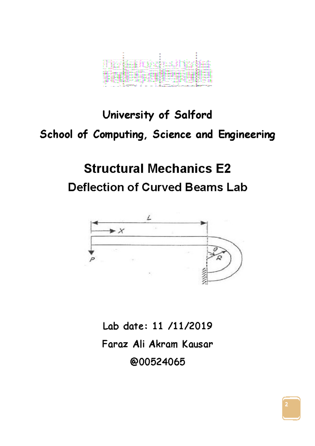 Deflection Analysis of Curved and Straight Beams - Structural Mechanics ...