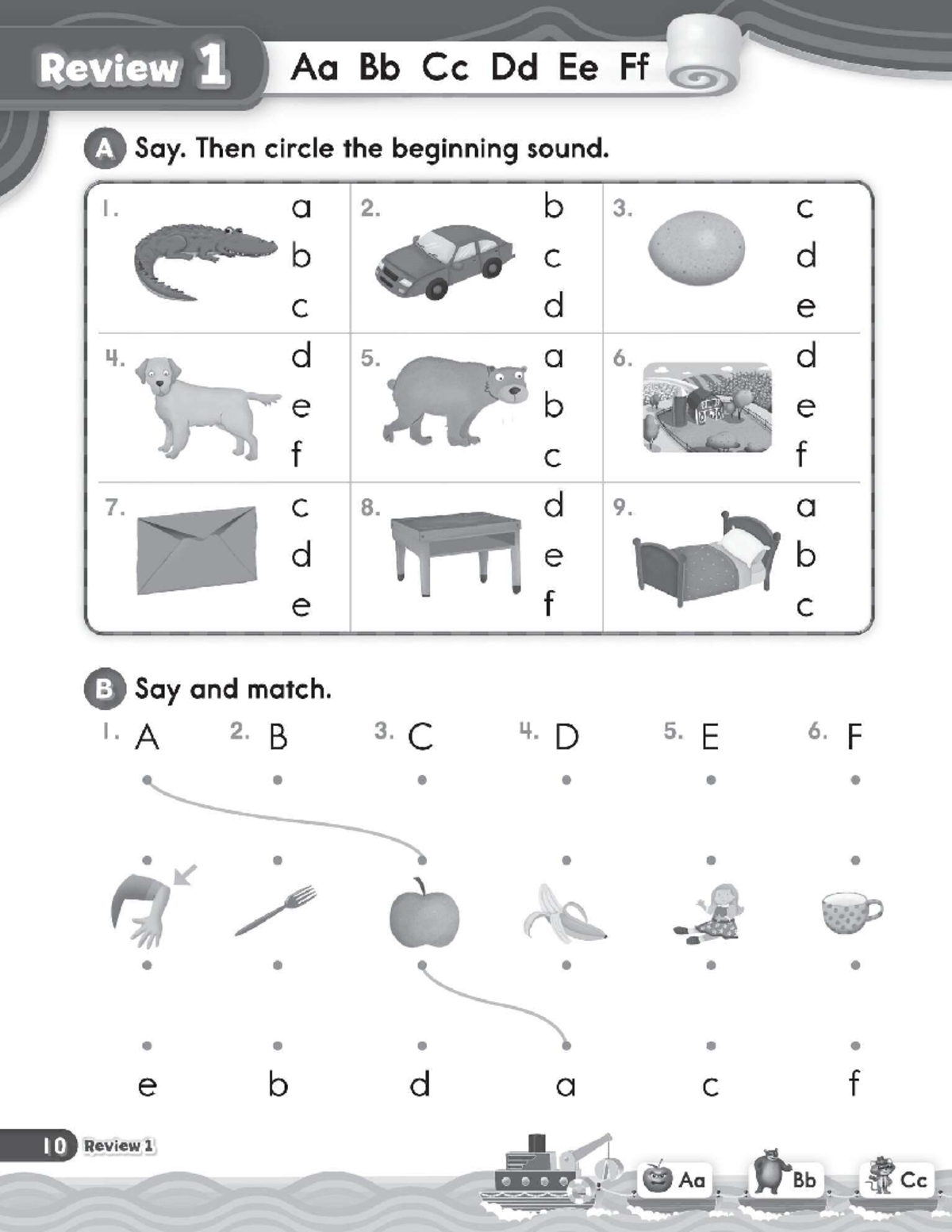 Review 1: Beginning Sounds and Matching Activities - Studocu