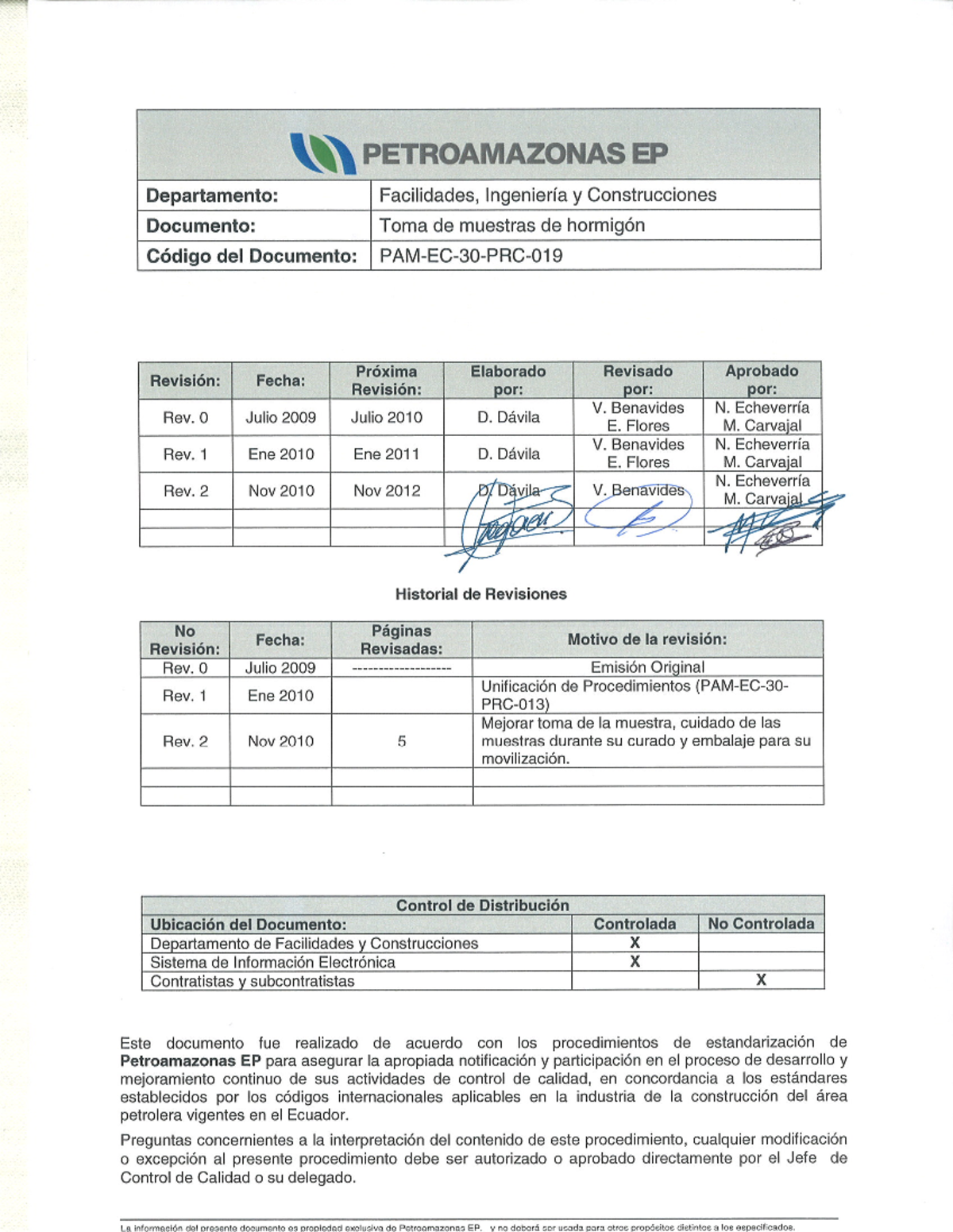 PAM EC 30 PRC 019 2 - Parámetros para Ensayo de Cilindros de Hormigón - Studocu