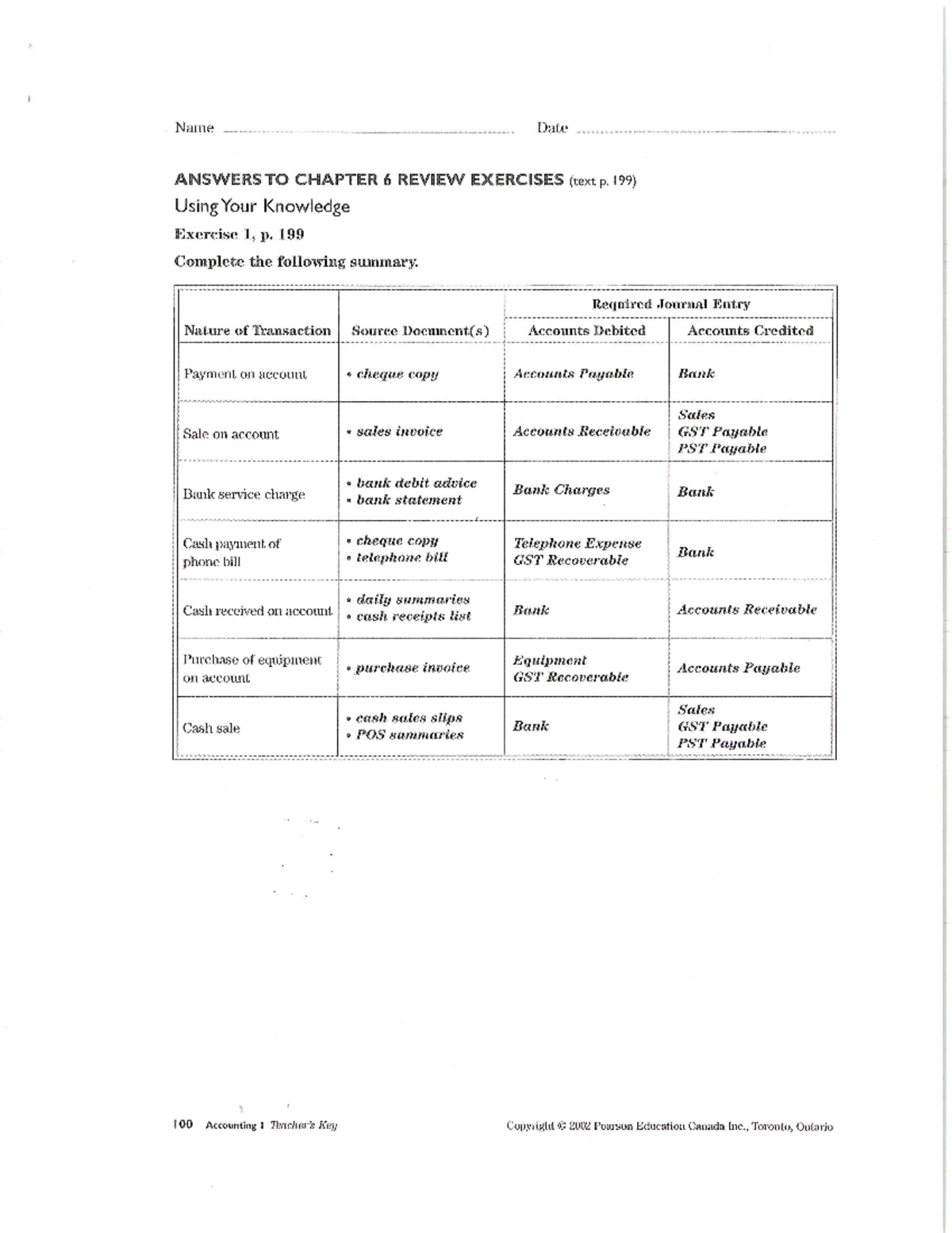 Chapter 6 Review Exercises - Accounting 11 - Studocu