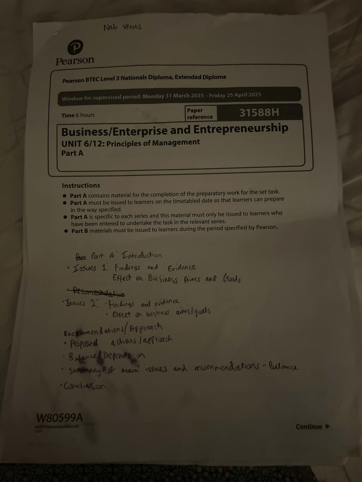 BTEC Level 3 Nationals Diploma: Principles of Management Exam Prep ...