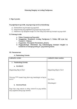 Dep Ed Sample Class Program and Teachers Schedule - TIME LEARNING AREA ...