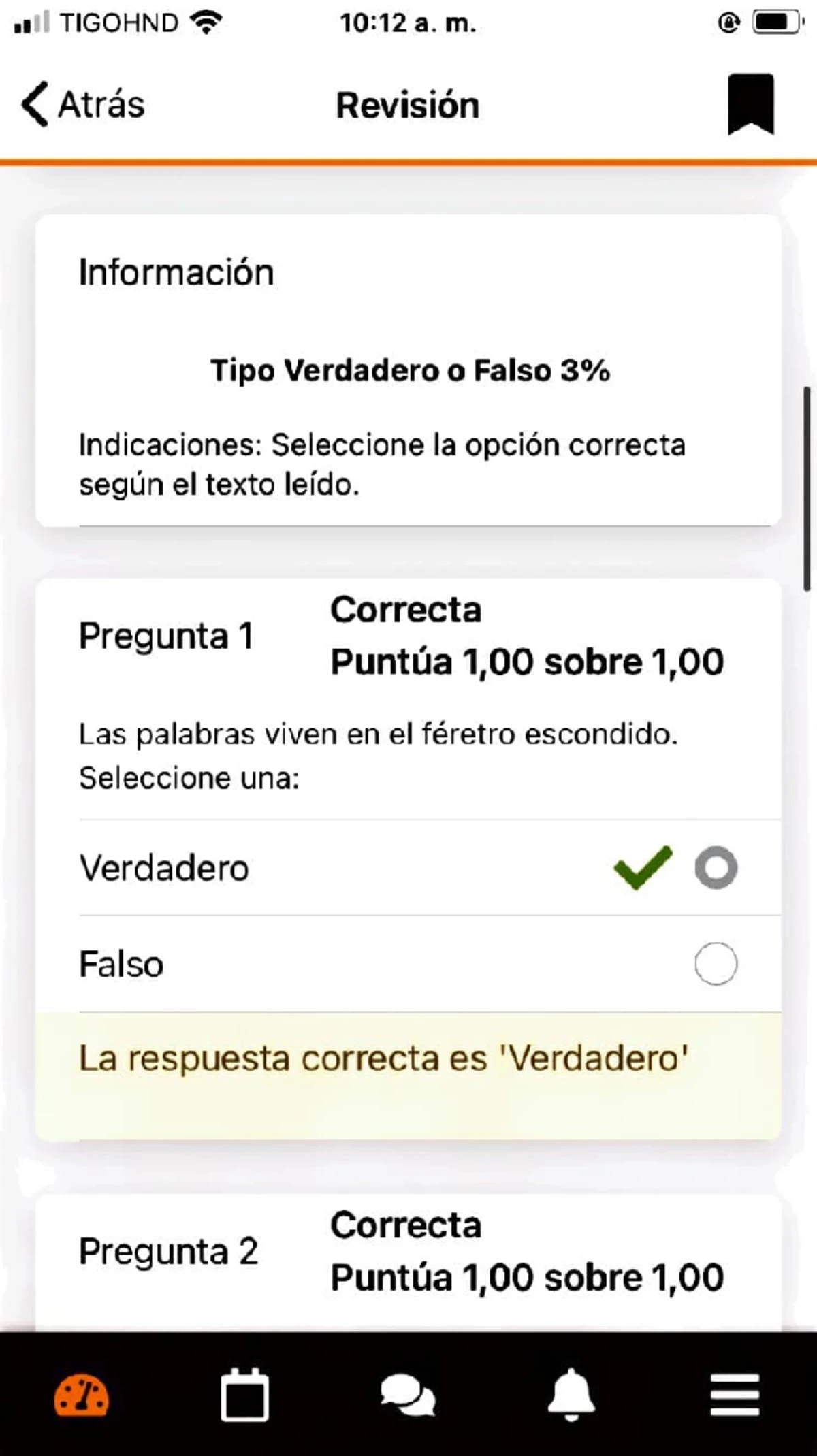Actividad 9 - Cuestionario - Español General EG011 - Área personal - Cursos - EN CURSO ...