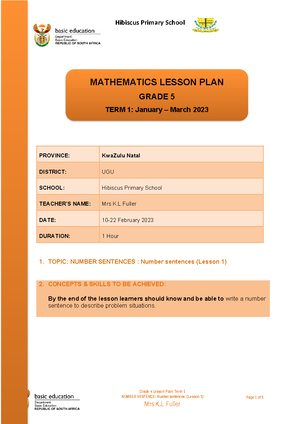 Grade 5124 - Assignment - SA Mathematics Challenge 20 24 GRADE 5 FIRST ...