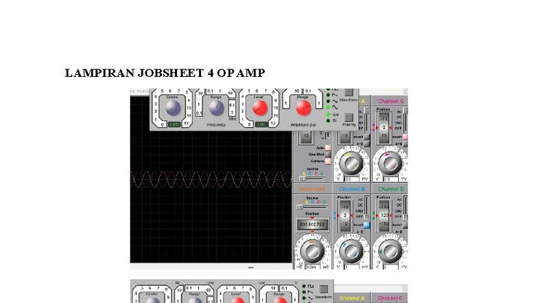 Lampiran Jobsheet 4: OP AMP Oscilloscope Analysis - Studocu