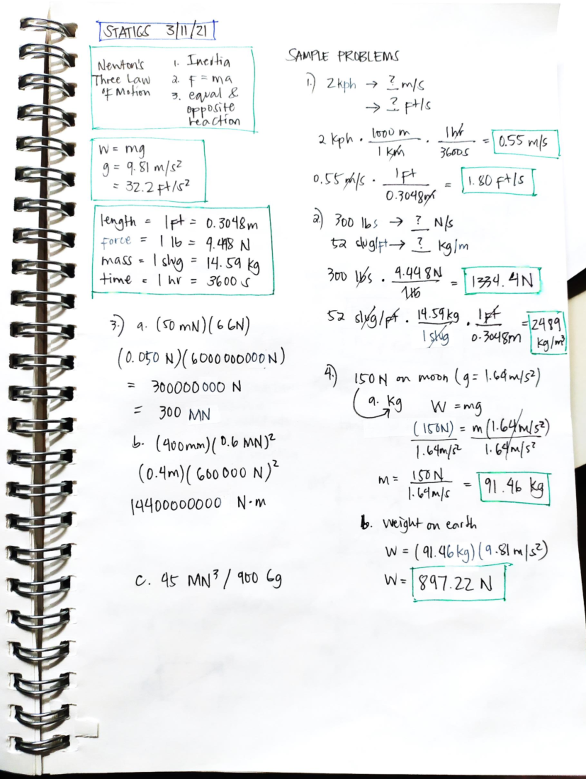 Erel Estopito - ARCH 201 - Statics Sample Problems Lecture Notes - Studocu