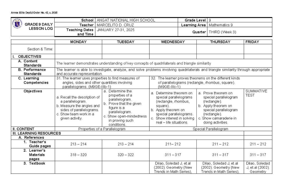 DLL-2nd-week 3 Math 9 - i studied mathematics major in computer science ...