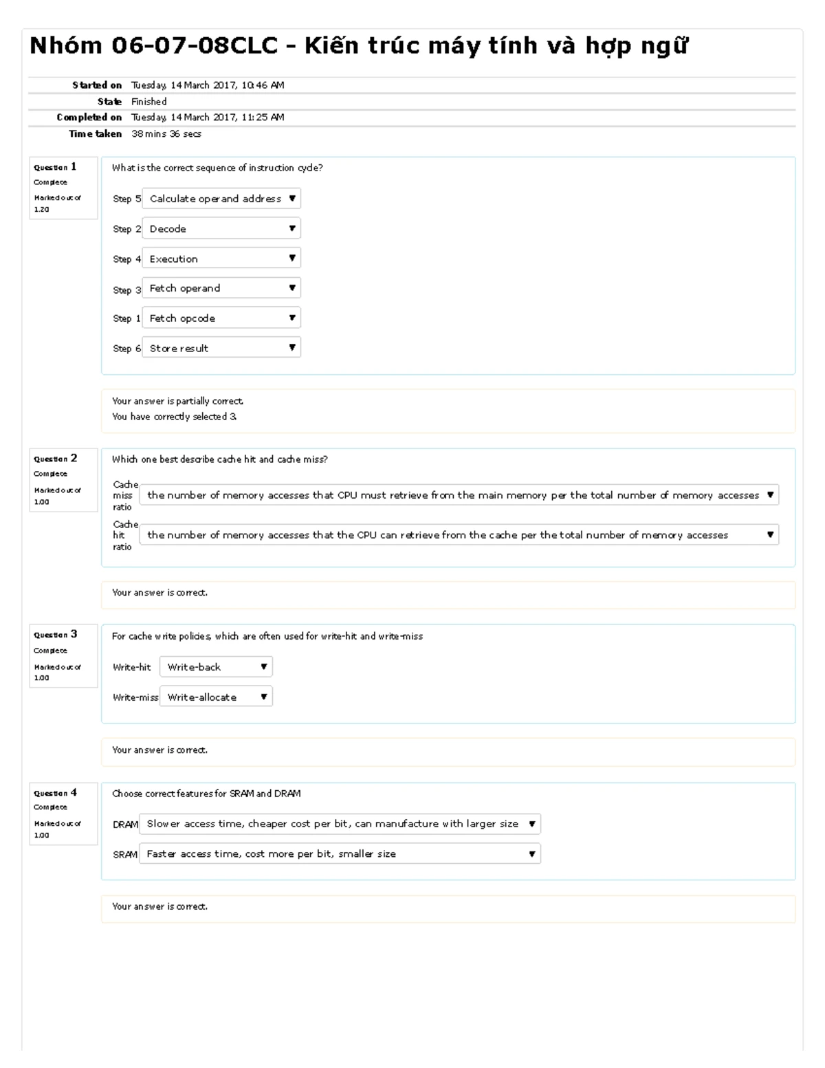 Computer Architecture And Assembly Language Question Complete 1 Marked Out Of1 Question